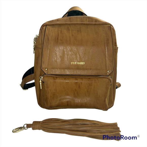 Steve Madden | Bags | Steve Madden Camel Color Backpack With Adjustable ...